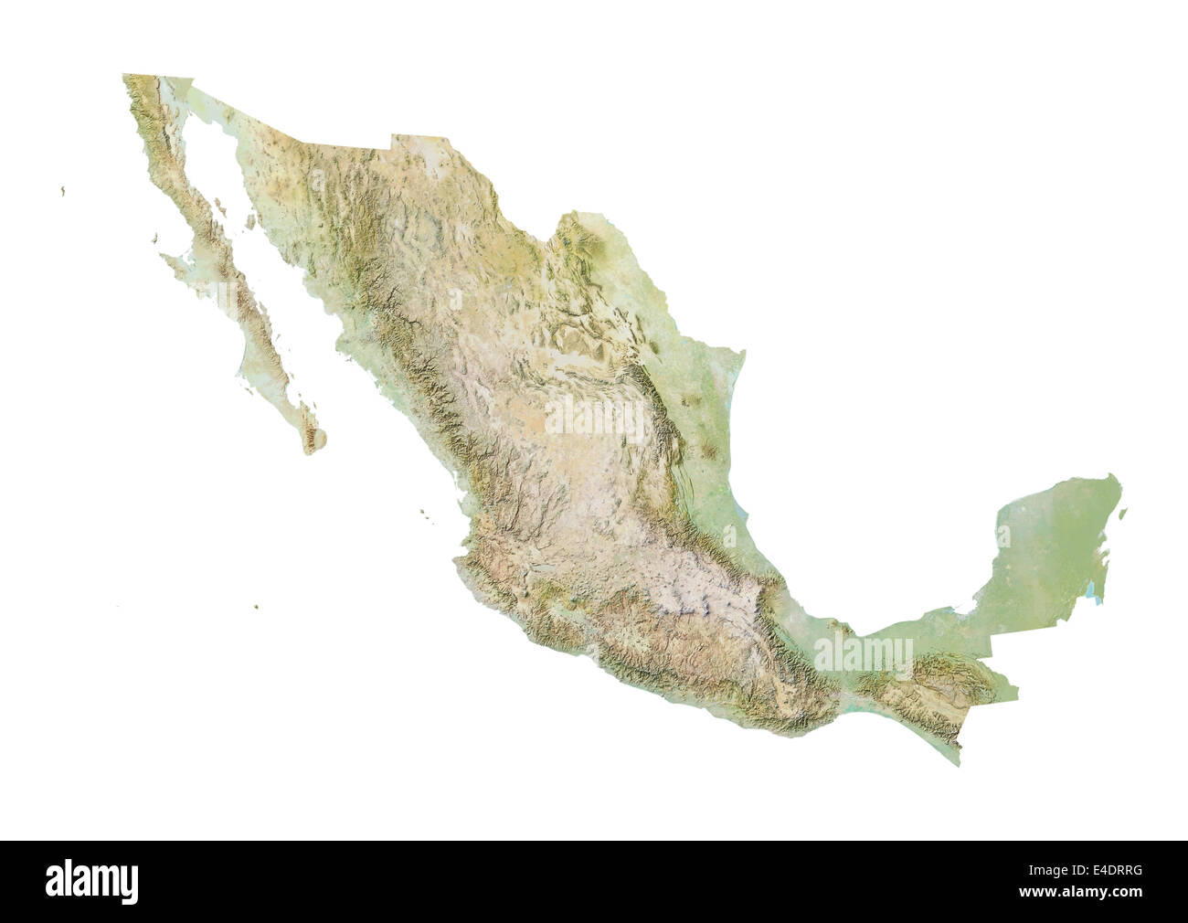 Mexico, Relief Map Stock Photo - Alamy