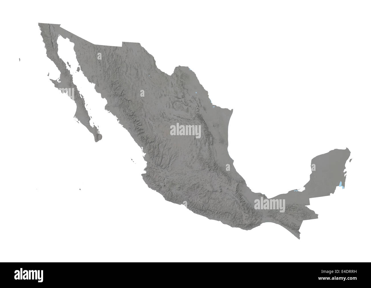 Mexico, Relief Map Stock Photo - Alamy