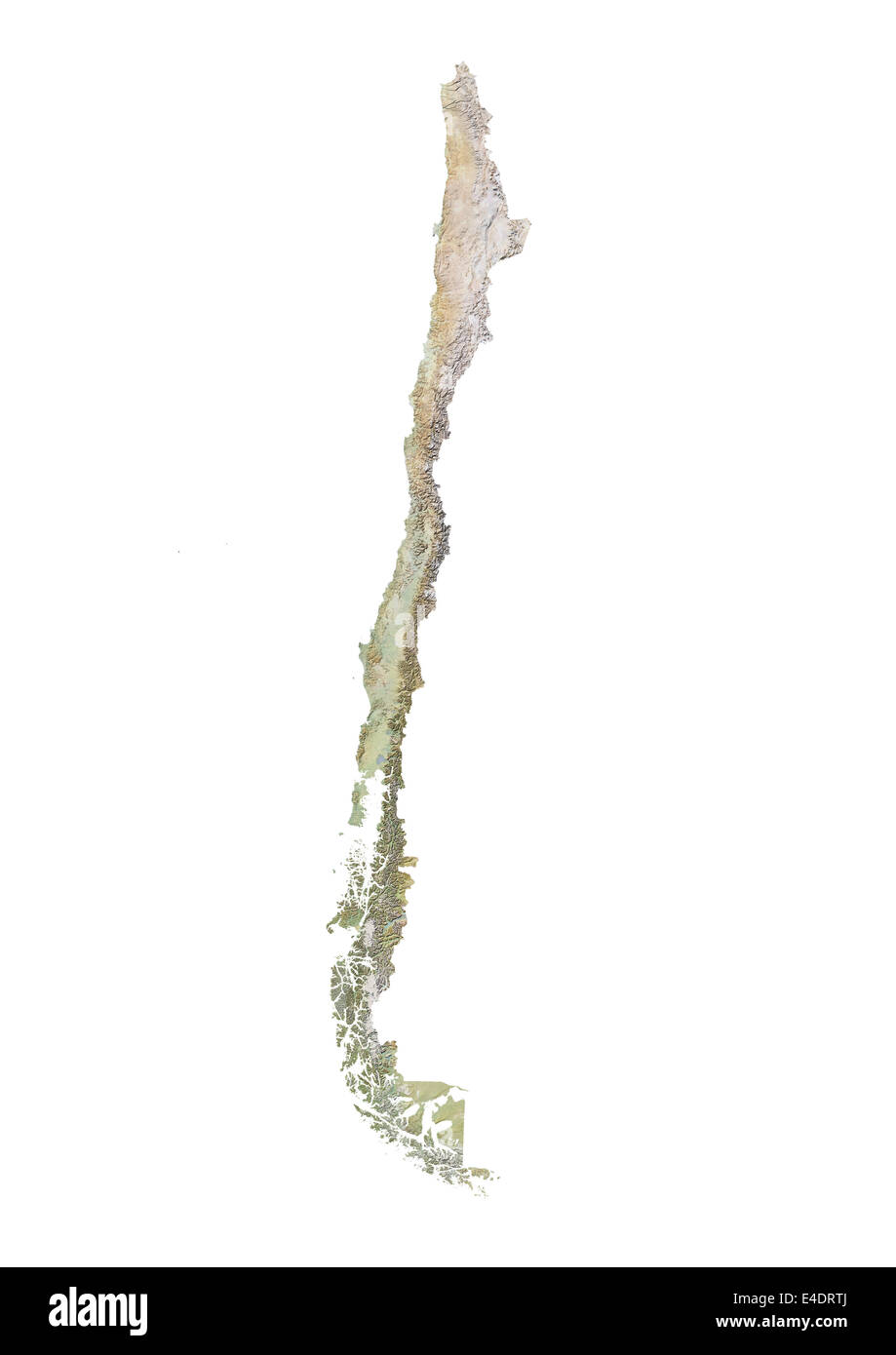 Chile, Relief Map Stock Photo - Alamy