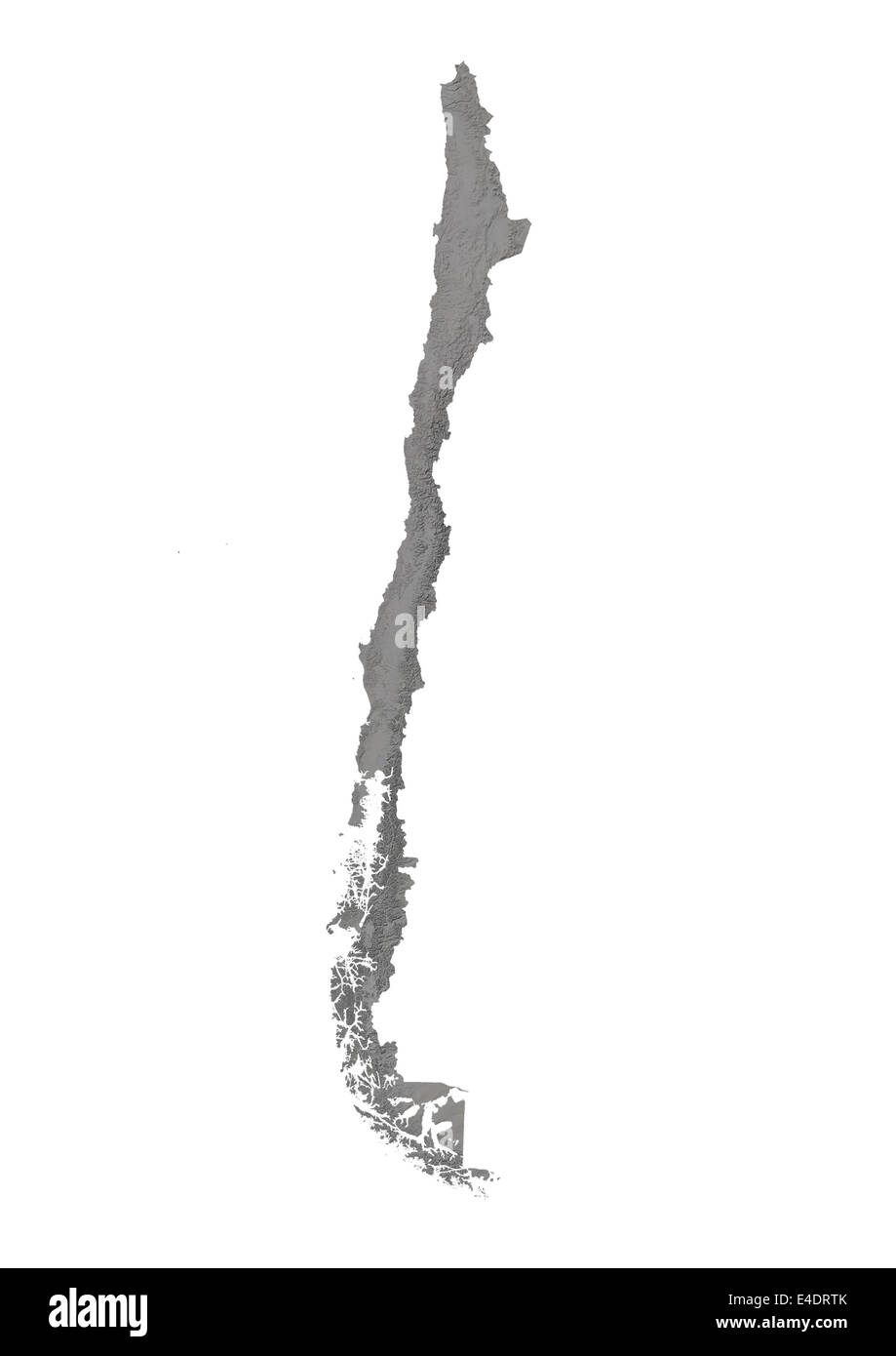 Chile, Relief Map Stock Photo - Alamy