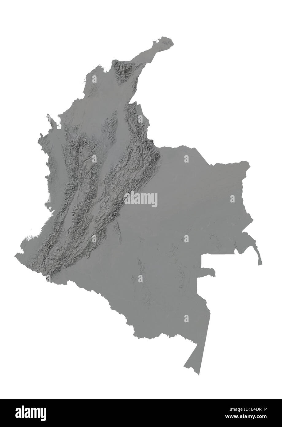 Colombia, Relief Map Stock Photo - Alamy