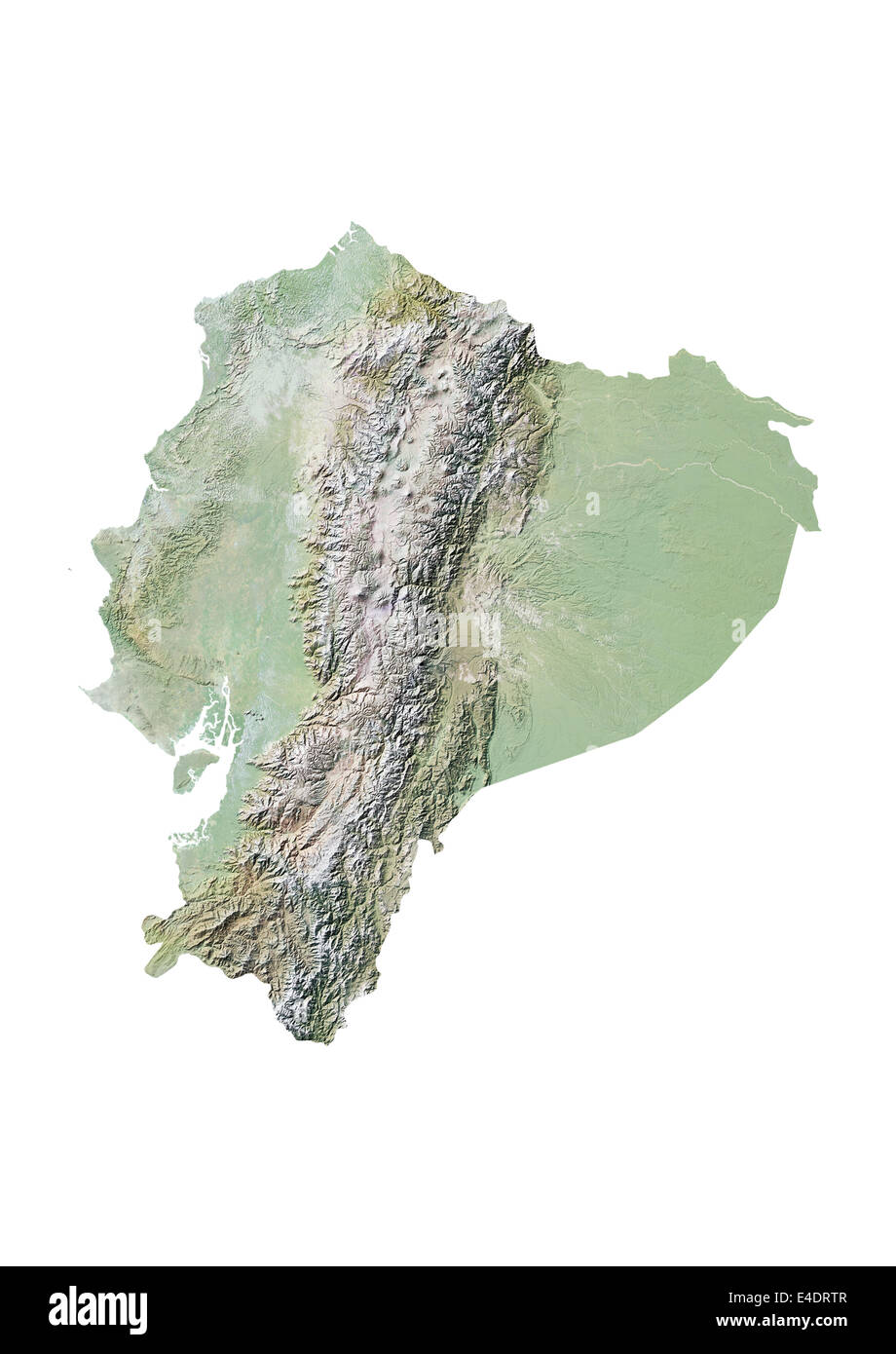 Ecuador, Relief Map Stock Photo - Alamy