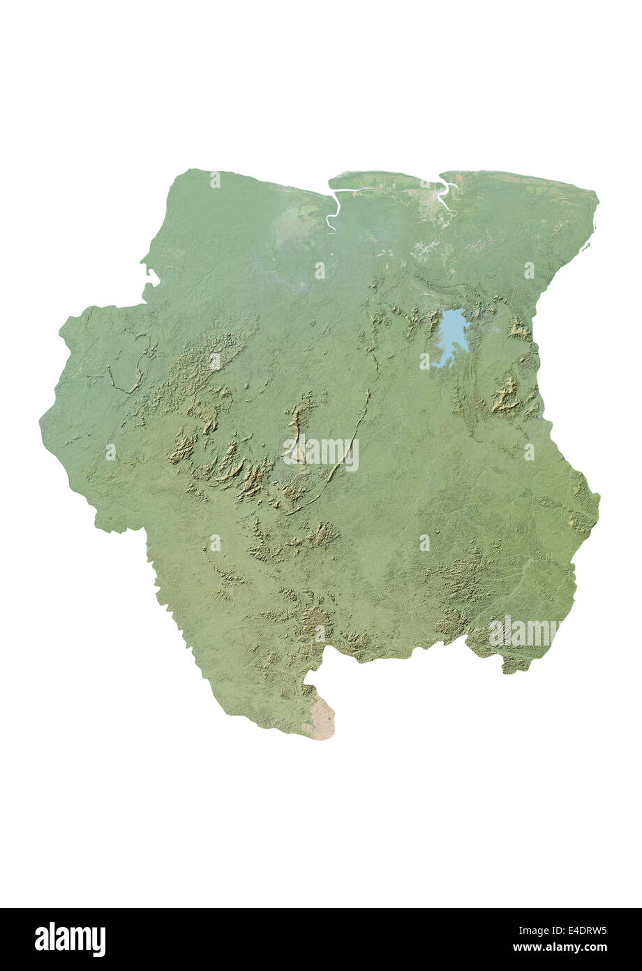 Suriname, Relief Map Stock Photo - Alamy