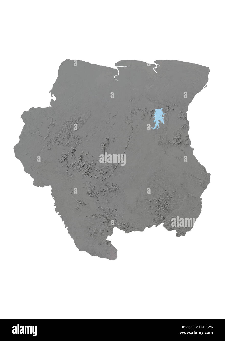 Suriname, Relief Map Stock Photo - Alamy