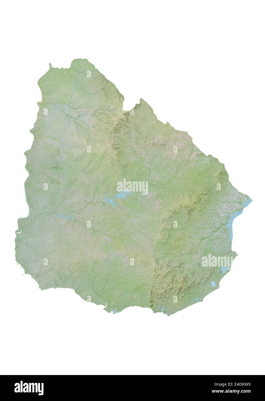 Uruguay, Relief Map Stock Photo - Alamy