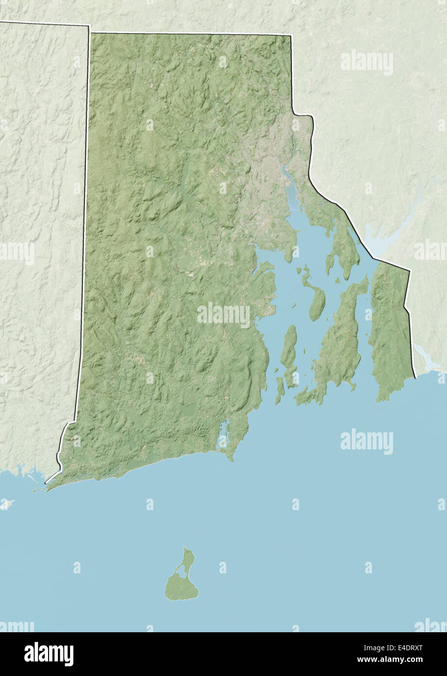 Elevation Map Of Rhode Island - United States Map
