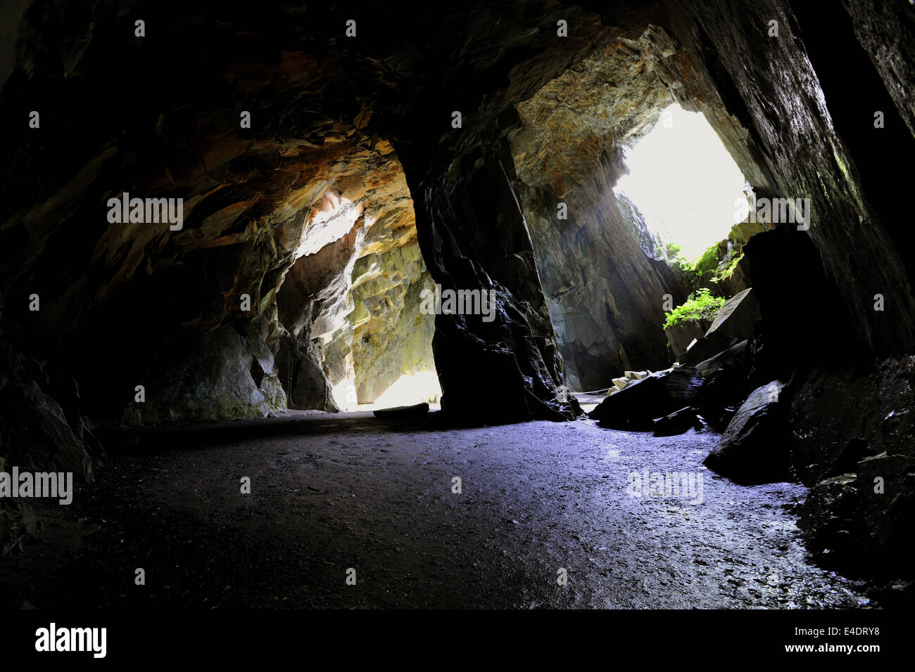 Cathedral like cave in the Lake District, Cumbria, Uk Stock Photo - Alamy