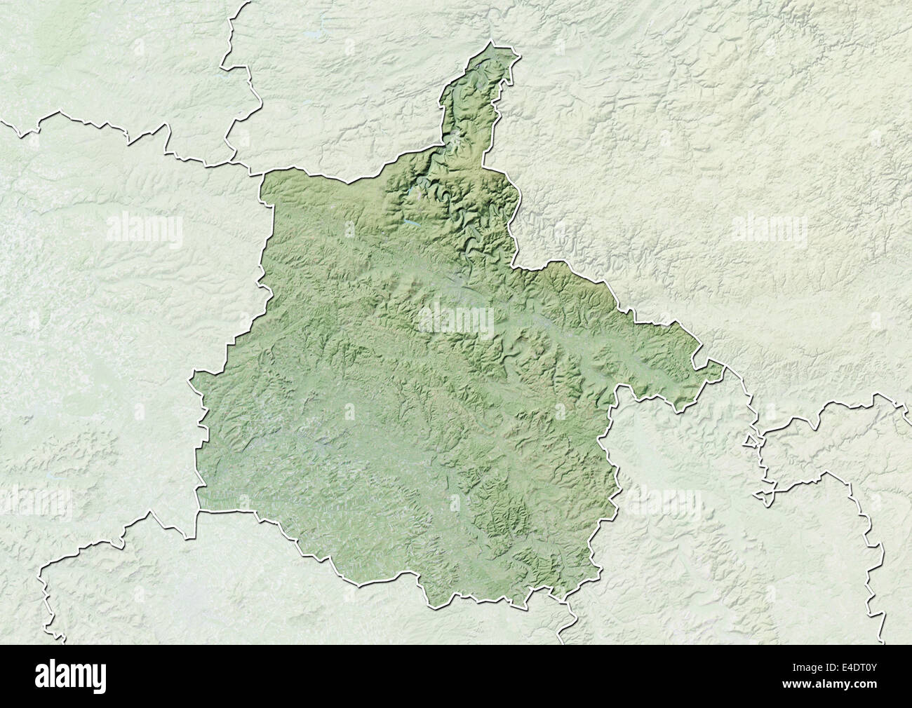 Departement of Ardennes, France, Relief Map Stock Photo - Alamy