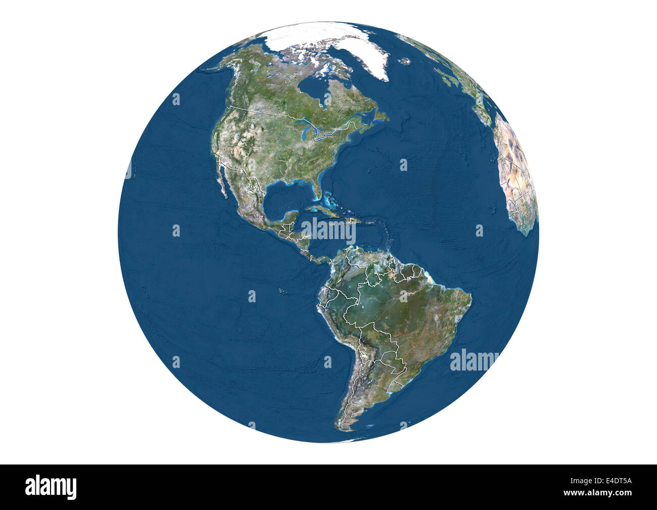 Earth North America South America Full Earth Showing North America And
