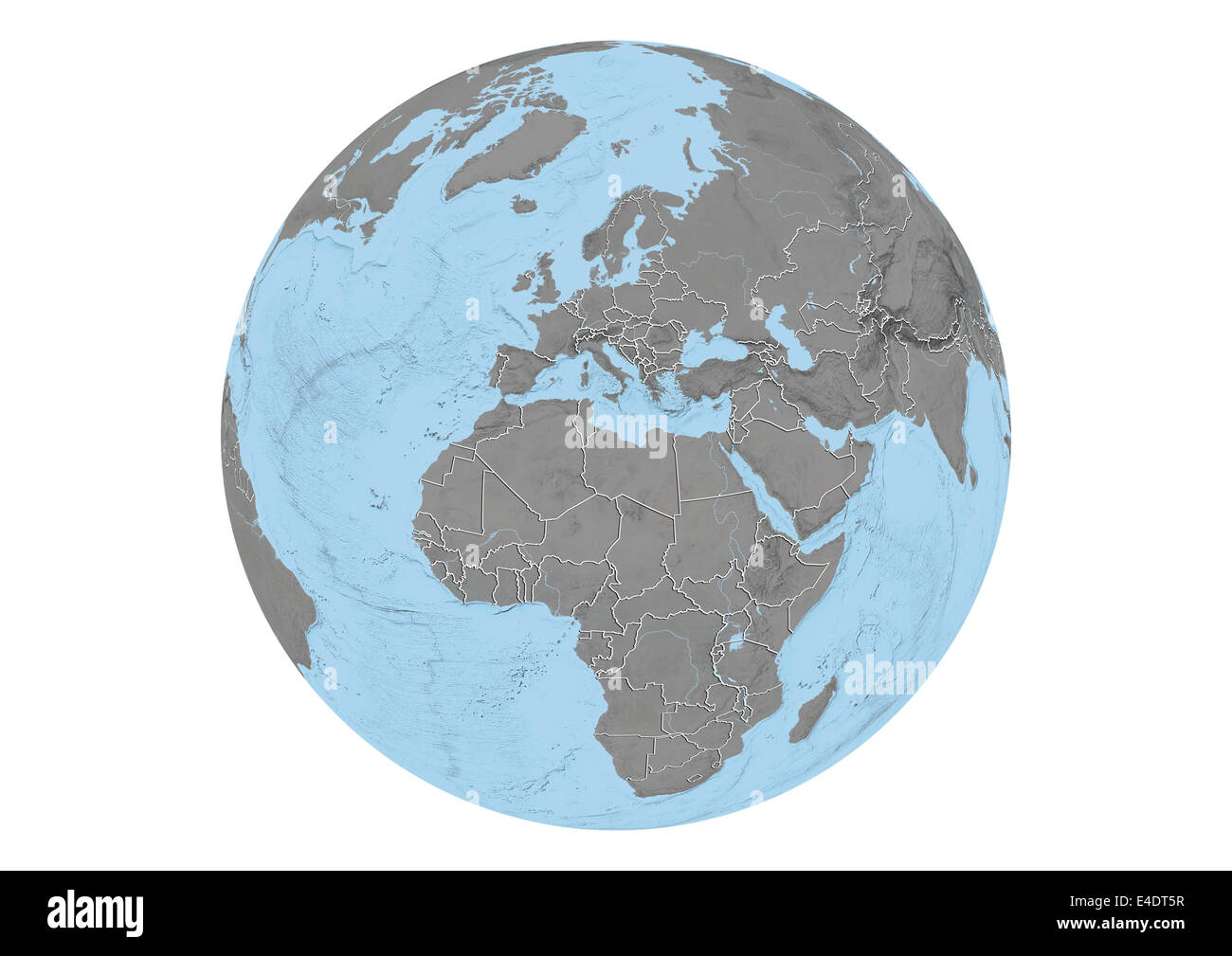 Earth Globe Showing European and African Continents With Country ...