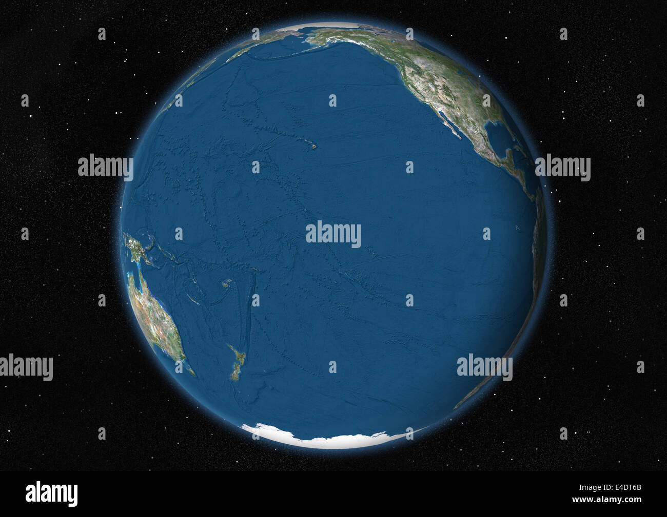 Earth globe showing pacific ocean hi-res stock photography and images ...