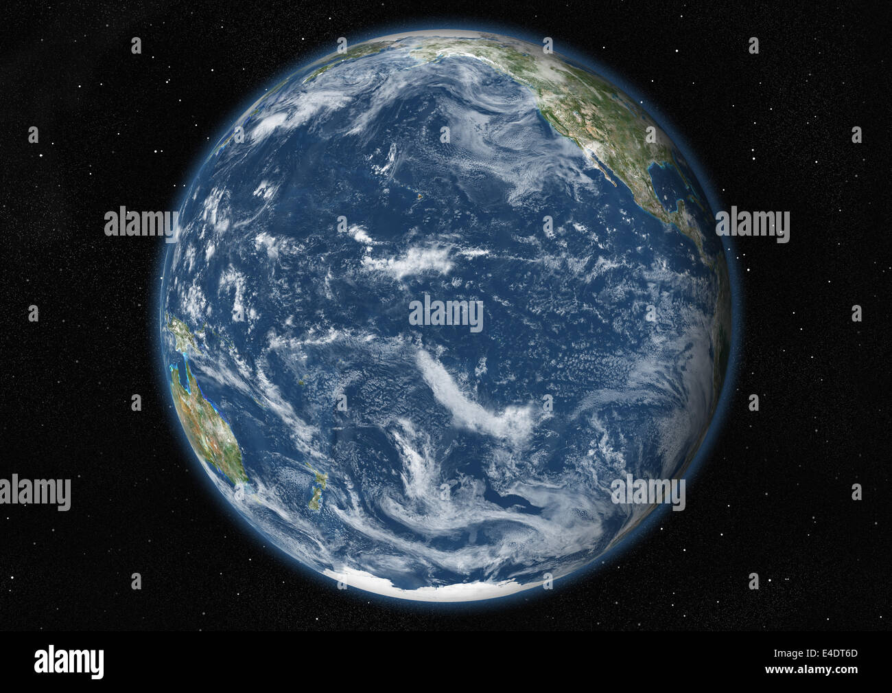 Earth Globe Showing Pacific Ocean Stock Photo, Royalty Free Image ...