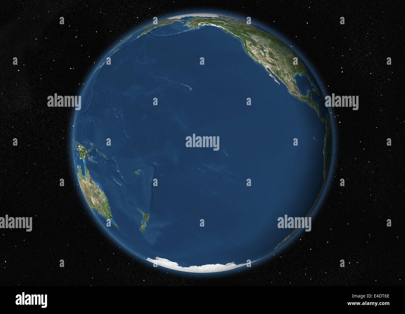 Earth Globe Showing Pacific Ocean Stock Photo - Alamy