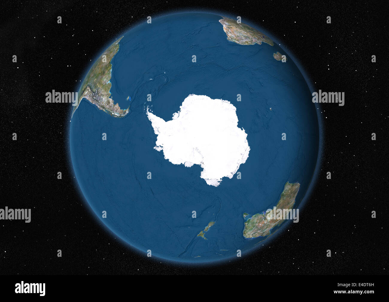 Earth Globe Showing Antarctica Stock Photo - Alamy