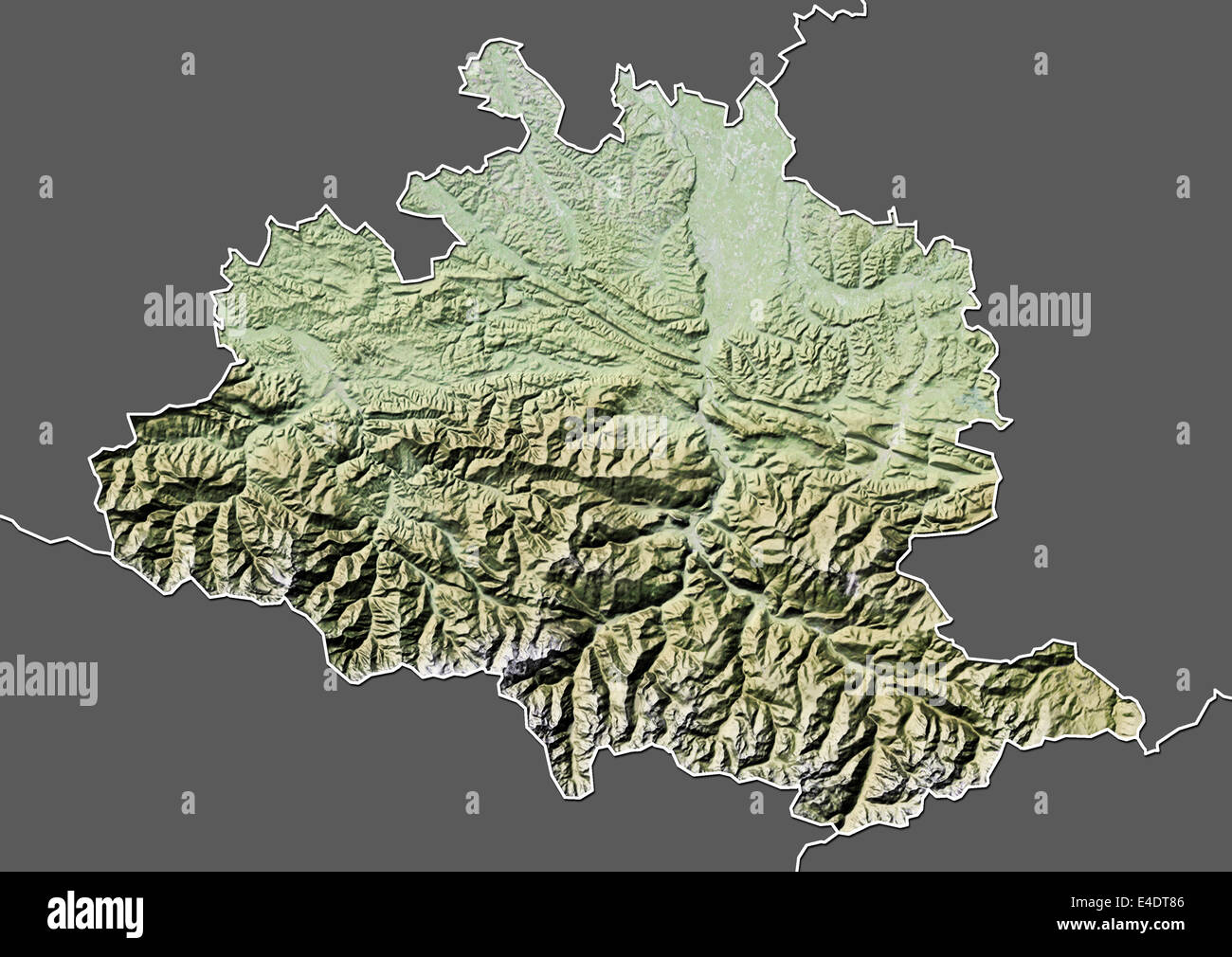 Departement of Ariege, France, Relief Map Stock Photo - Alamy