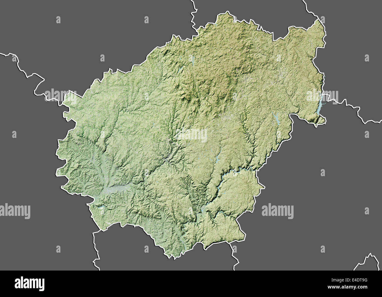 Departement of Correze, France, Relief Map Stock Photo - Alamy