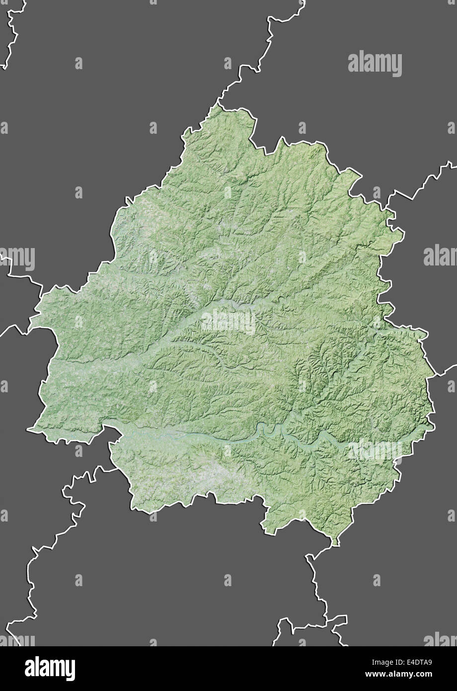 Departement of Dordogne, France, Relief Map Stock Photo - Alamy