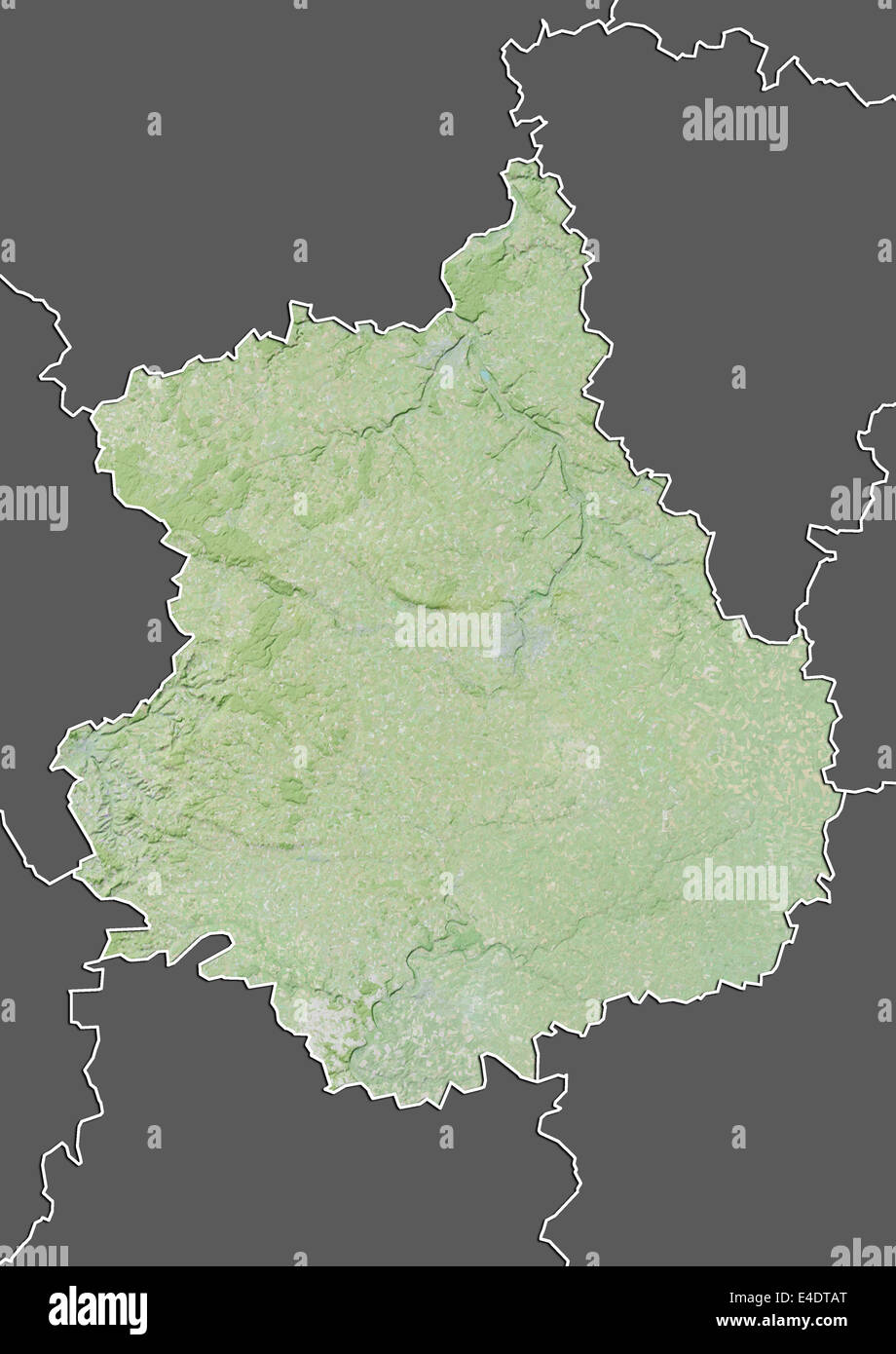Departement of Eure-et-Loir, France, Relief Map Stock Photo - Alamy