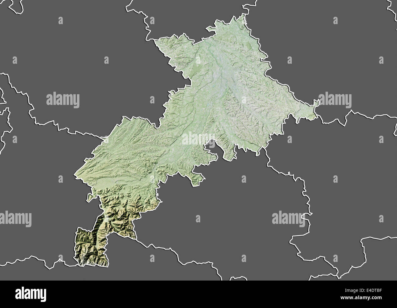 Departement of Haute-Garonne, France, Relief Map Stock Photo - Alamy