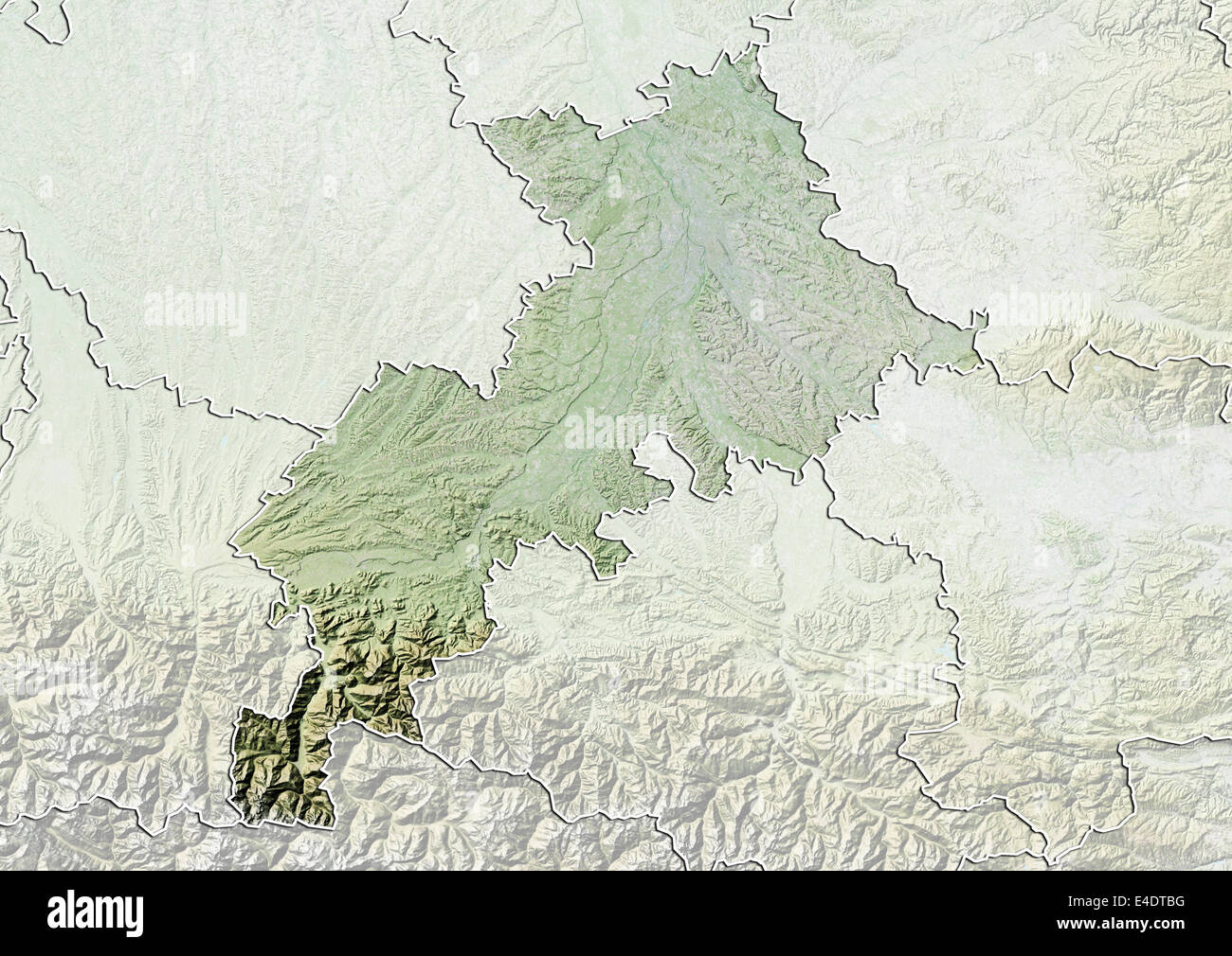 Departement of Haute-Garonne, France, Relief Map Stock Photo - Alamy