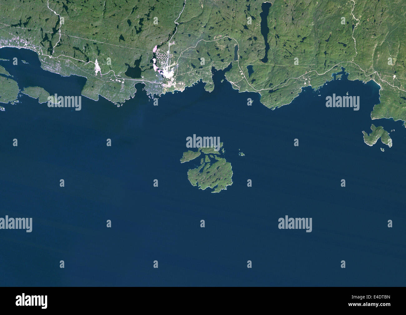 Slate Islands Meteor Impact Crater, Ontario, Canada, True Colour ...