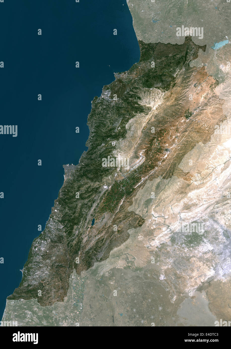 Lebanon, True Colour Satellite Image. True colour satellite image of ...