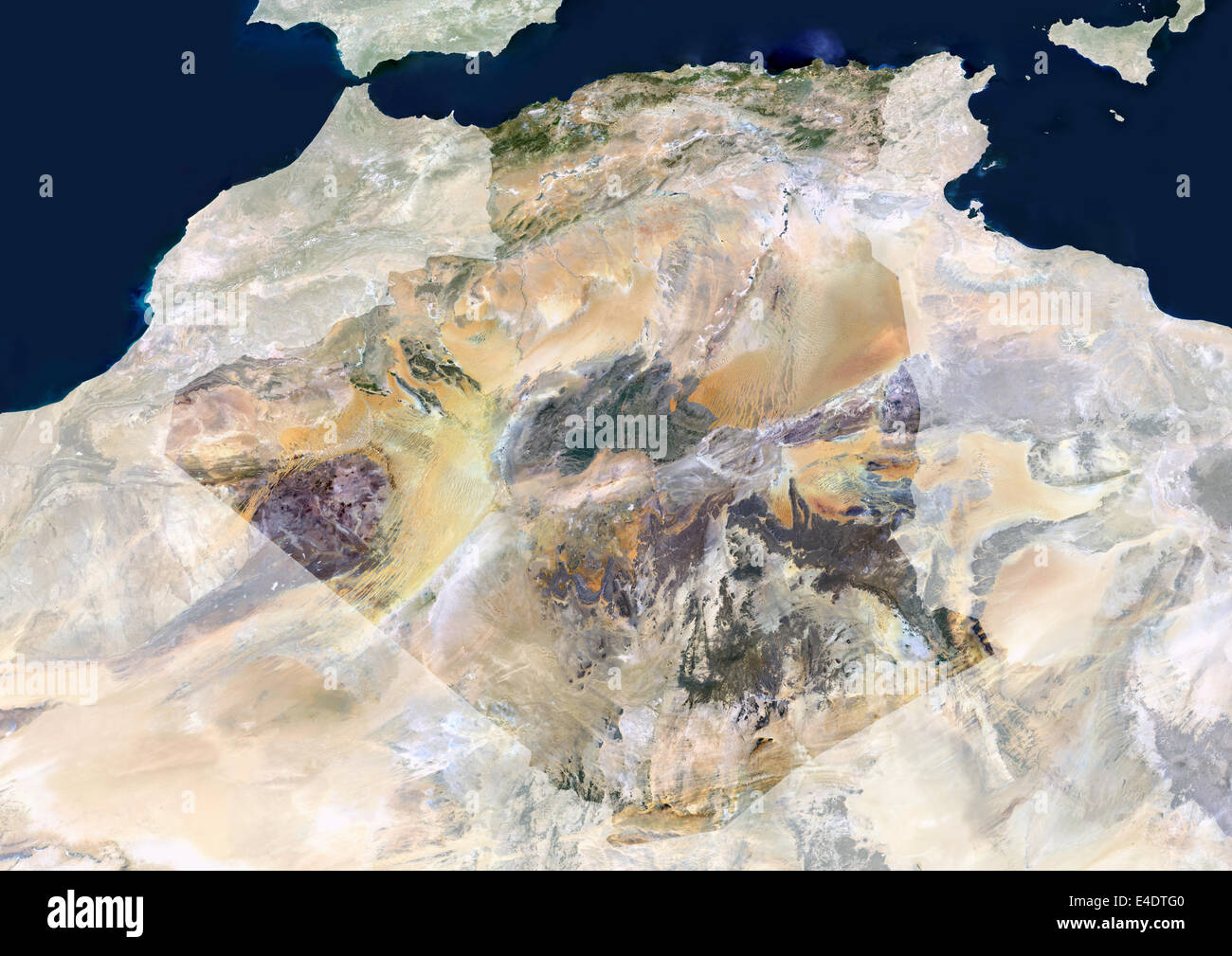 North africa map with algeria hi-res stock photography and images - Alamy