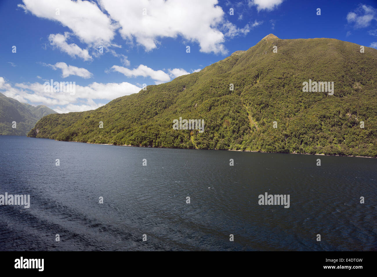 Sunny slopes in Dusky Sound Stock Photo - Alamy