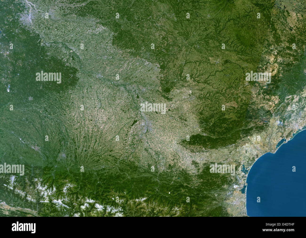Midi-Pyrenees Region, France, True Colour Satellite Image. Midi ...