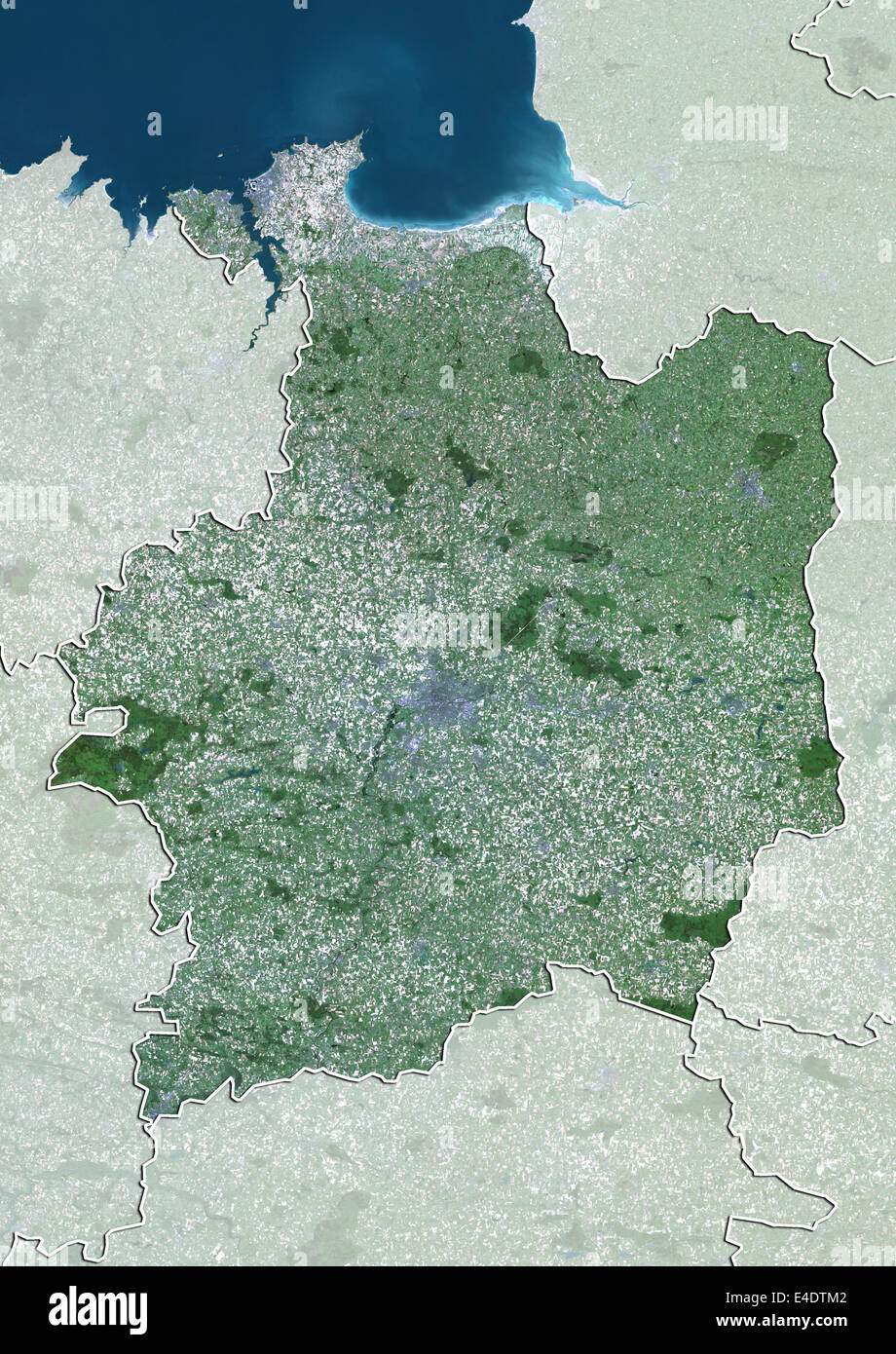 Departement of Ille-et-Vilaine, France, True Colour Satellite Image ...