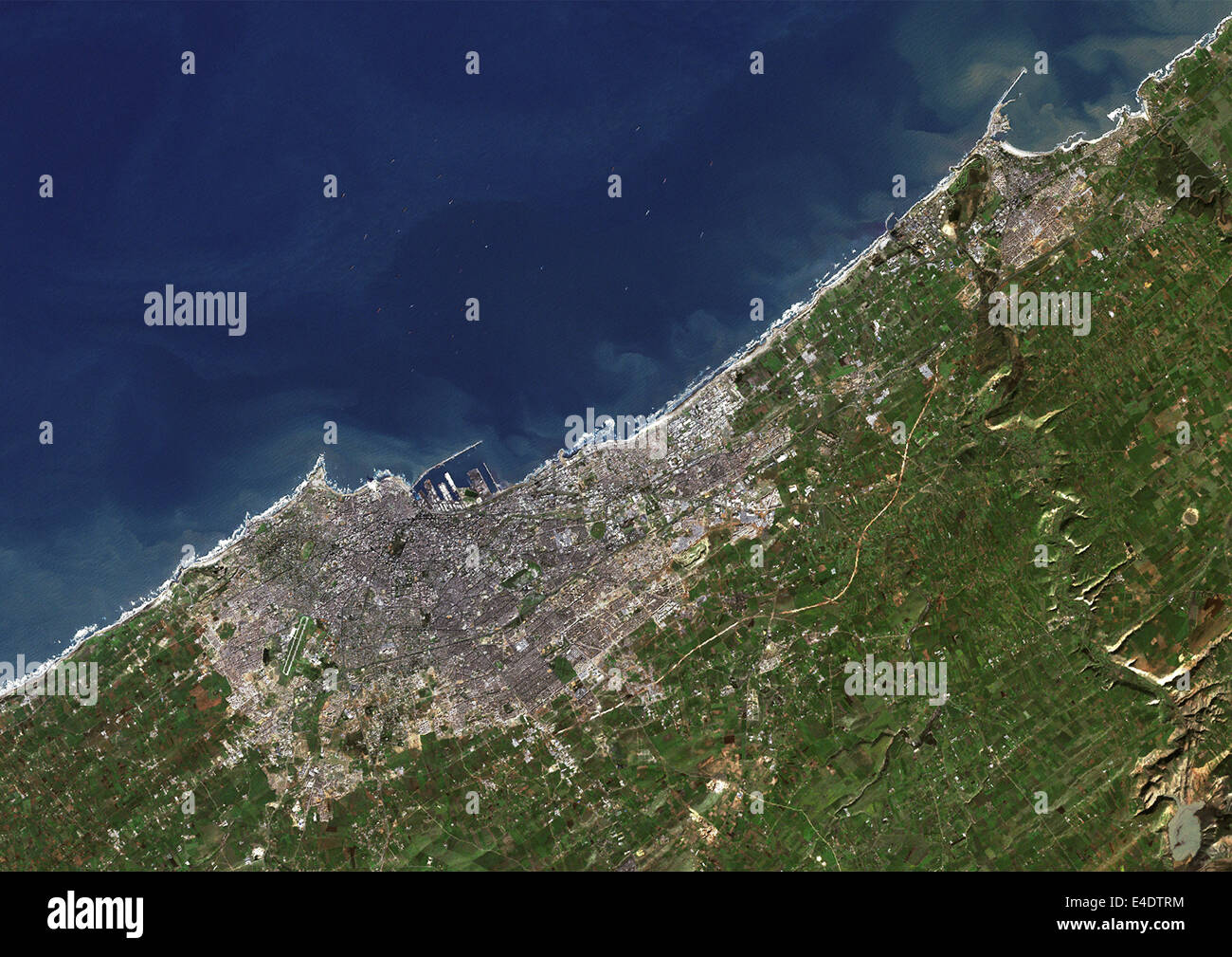 Casablanc, Morocco, True Colour Satellite Image. Casablanca, Morocco ...