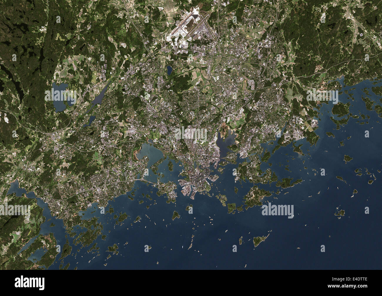 Helsinki, Finland, True Colour Satellite Image. Helsinki, Finland. True ...