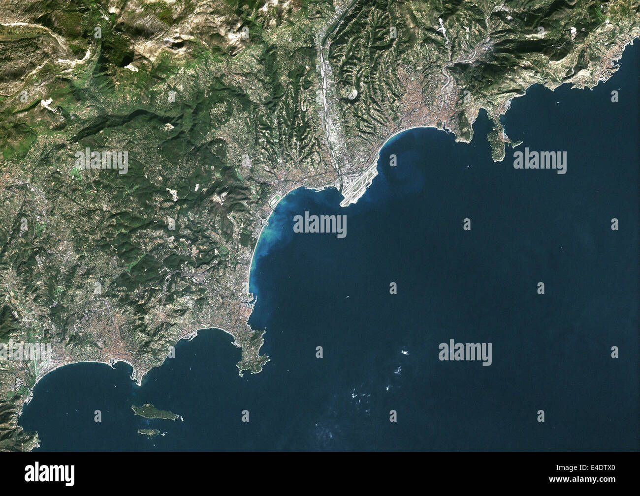 French riviera aerial map hi-res stock photography and images - Alamy