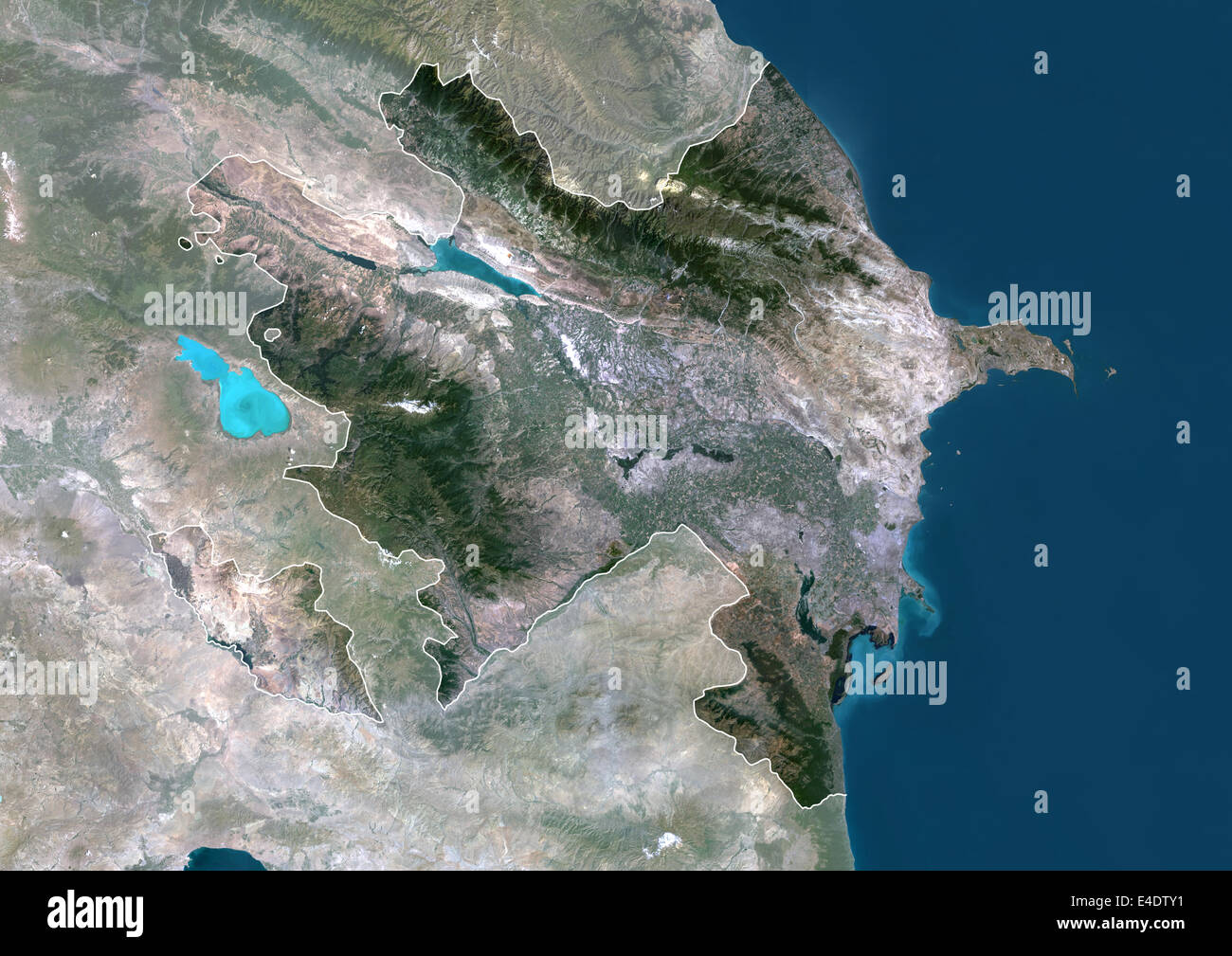 Azerbaijan country map hi-res stock photography and images - Alamy