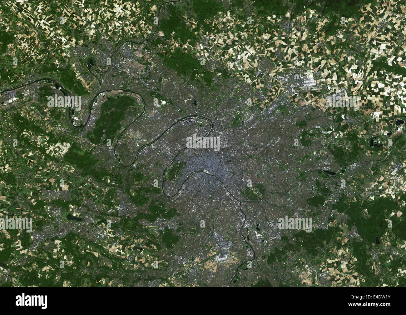 Paris, France, True Colour Satellite Image. Paris, France. True colour ...