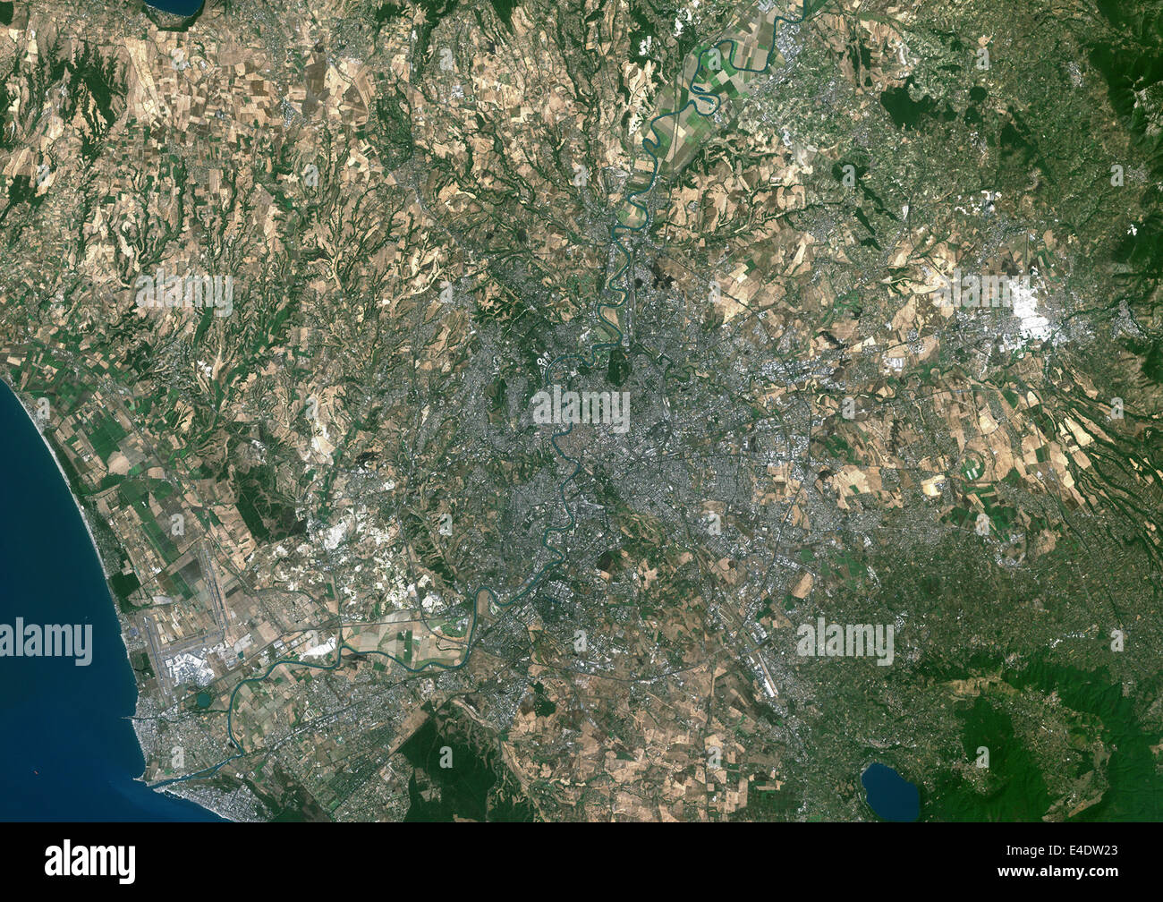Rome, Italy, True Colour Satellite Image. Rome, Italy. True colour ...