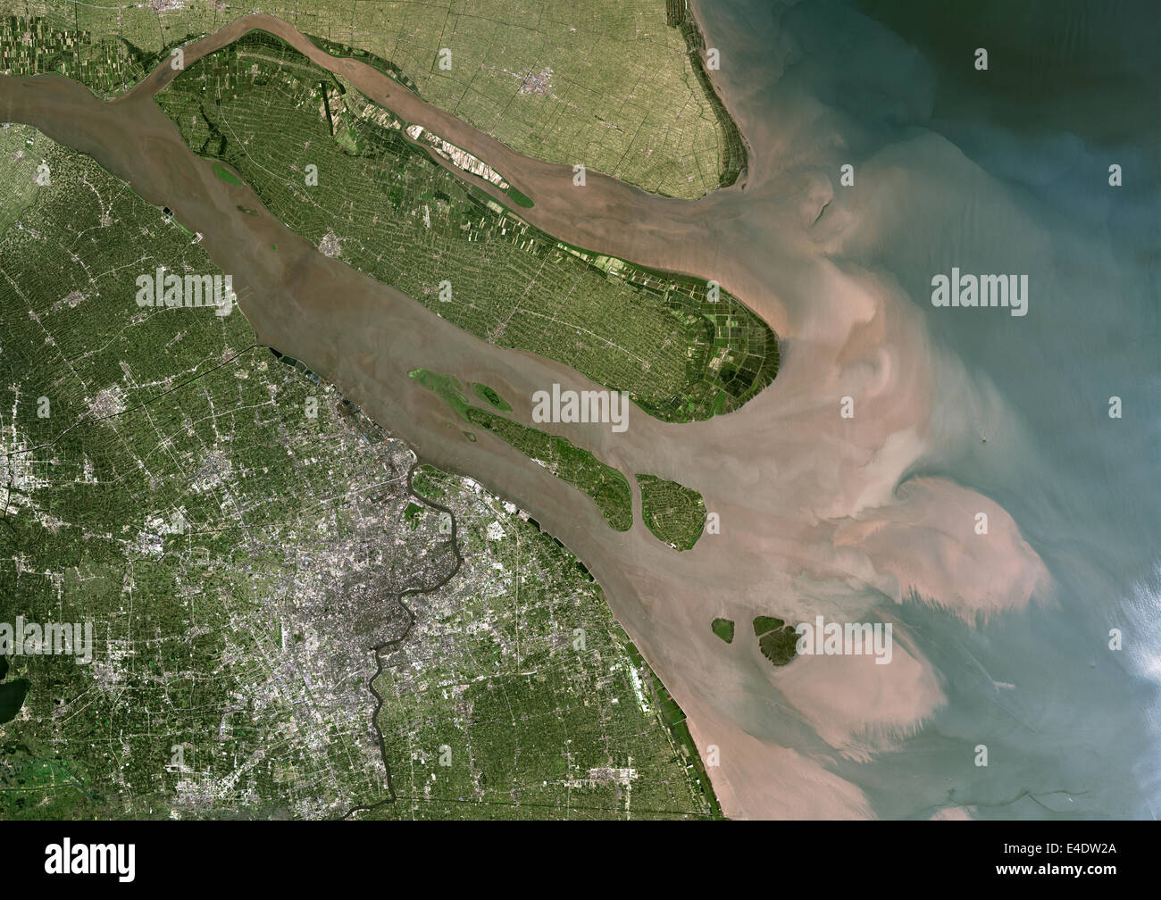 Shanghai, China, True Colour Satellite Image. Shanghai, People's ...
