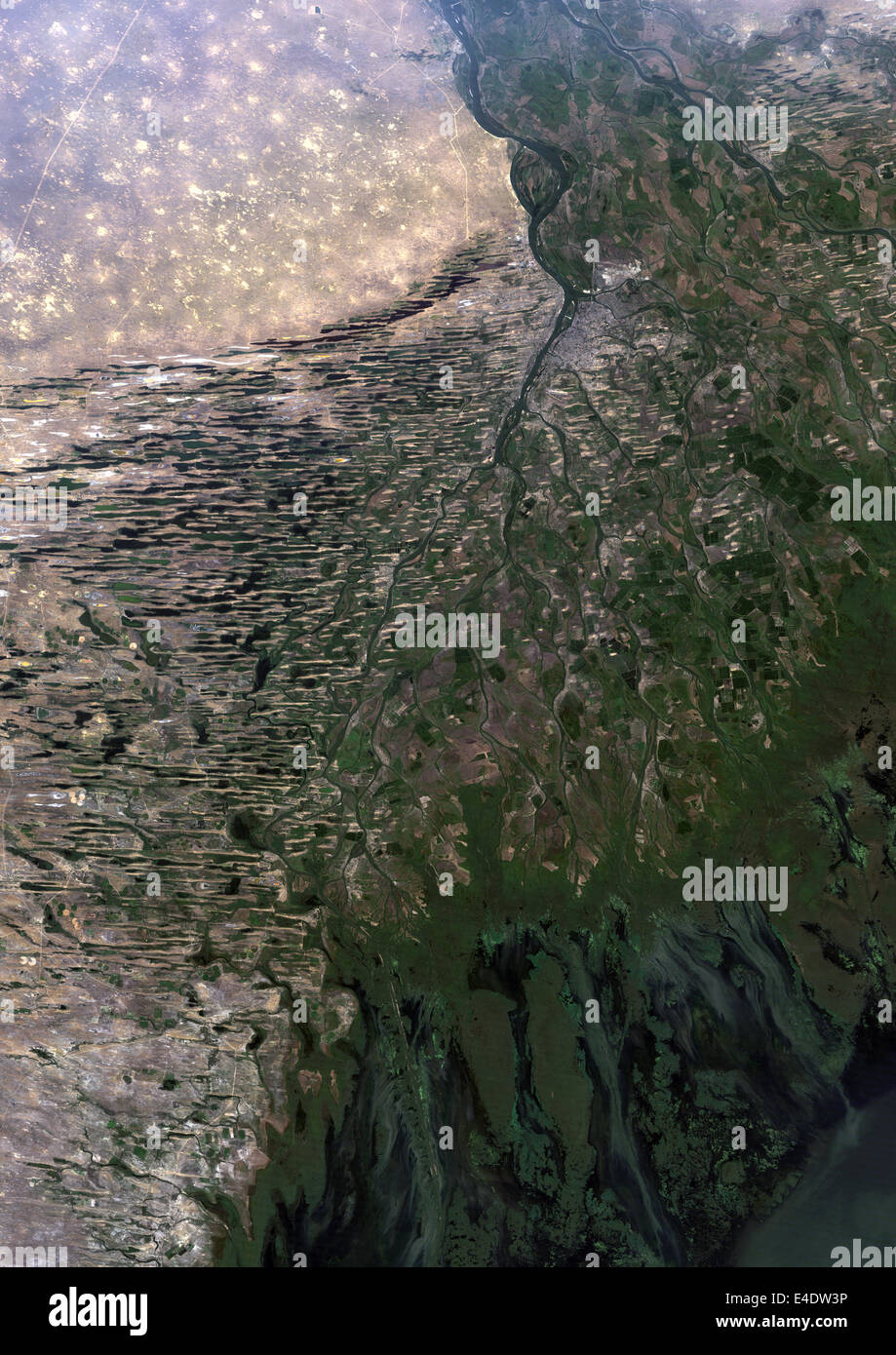 Volga Delta, Russia, True Colour Satellite Image. True colour satellite ...