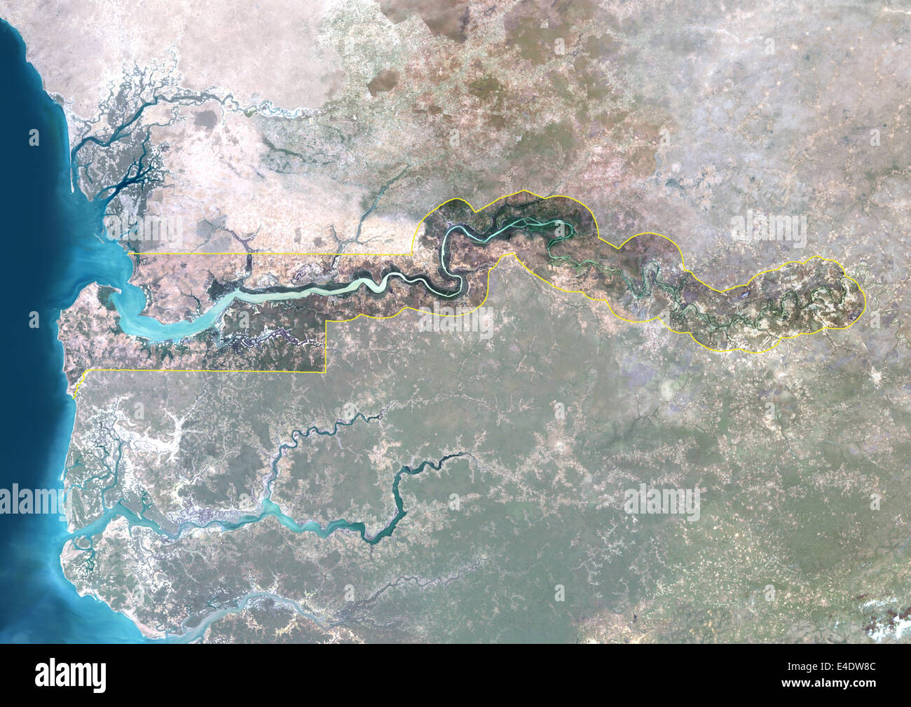 Gambia River Map