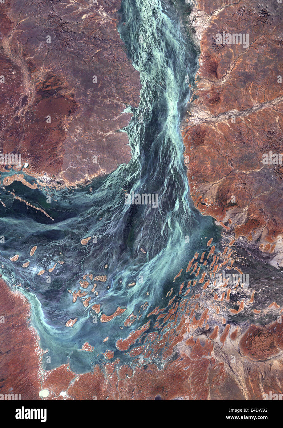 Lake Yamma, Queensland, Australia, True Colour Satellite Image. The ...