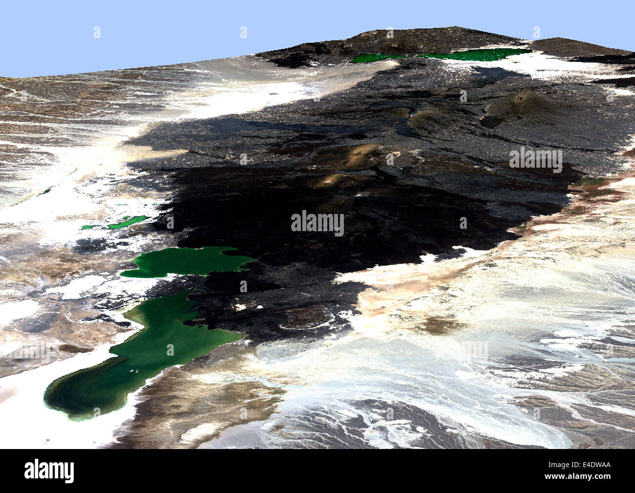 Volcano Erta-Ale In 3D, Ethiopia, True Colour Satellite Image. Erta Ale ...