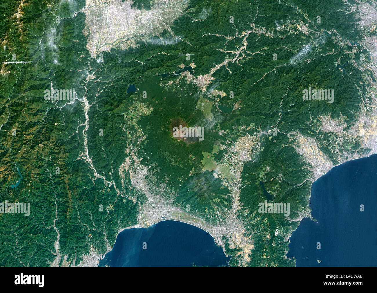 Mount Fuji, Japan, True Colour Satellite Image. Mount Fuji, Japan, true ...