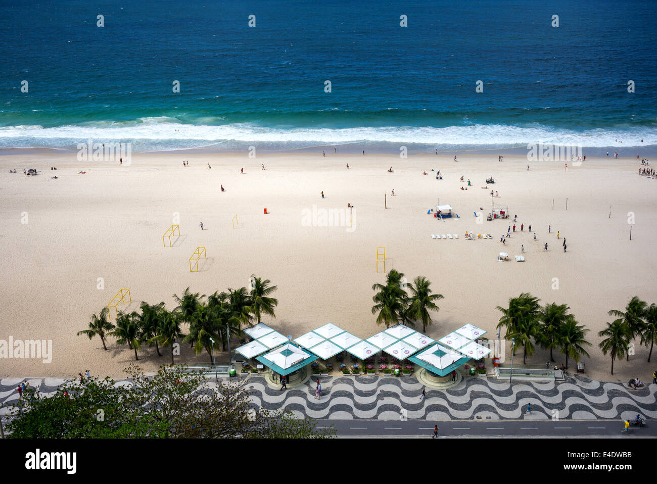 Brazil, Rio De Janeiro, view from above of Copacabana beach Stock Photo ...