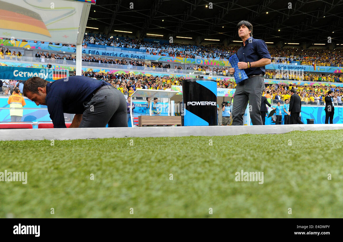Belo Horizonte, Brazil. 08th July, 2014. German head coach Joachim Loew ...
