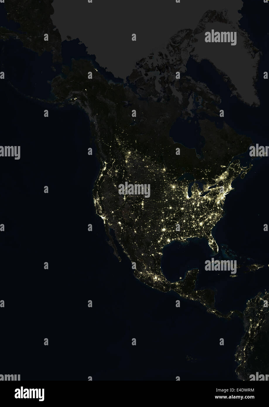 North america night satellite image hi-res stock photography and images ...
