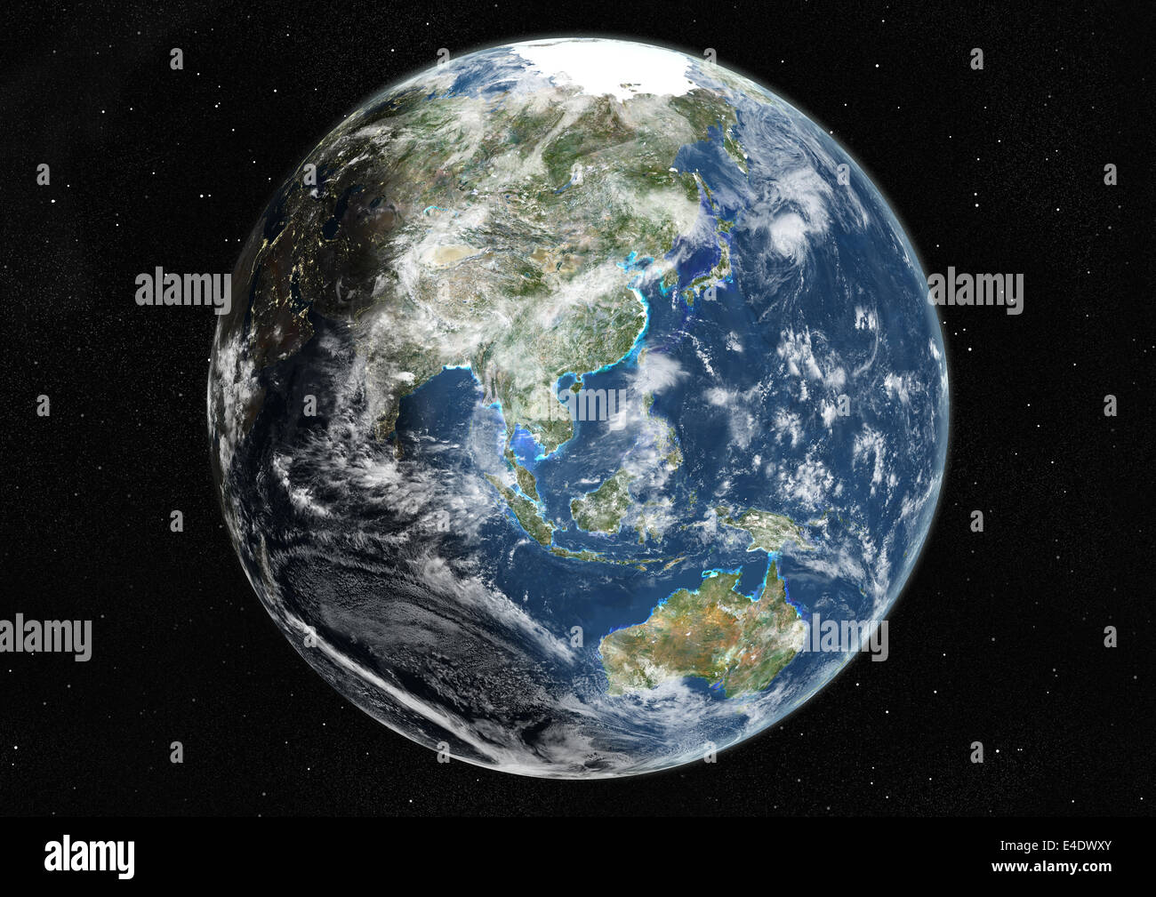 Earth globe centred on asia hi-res stock photography and images - Alamy