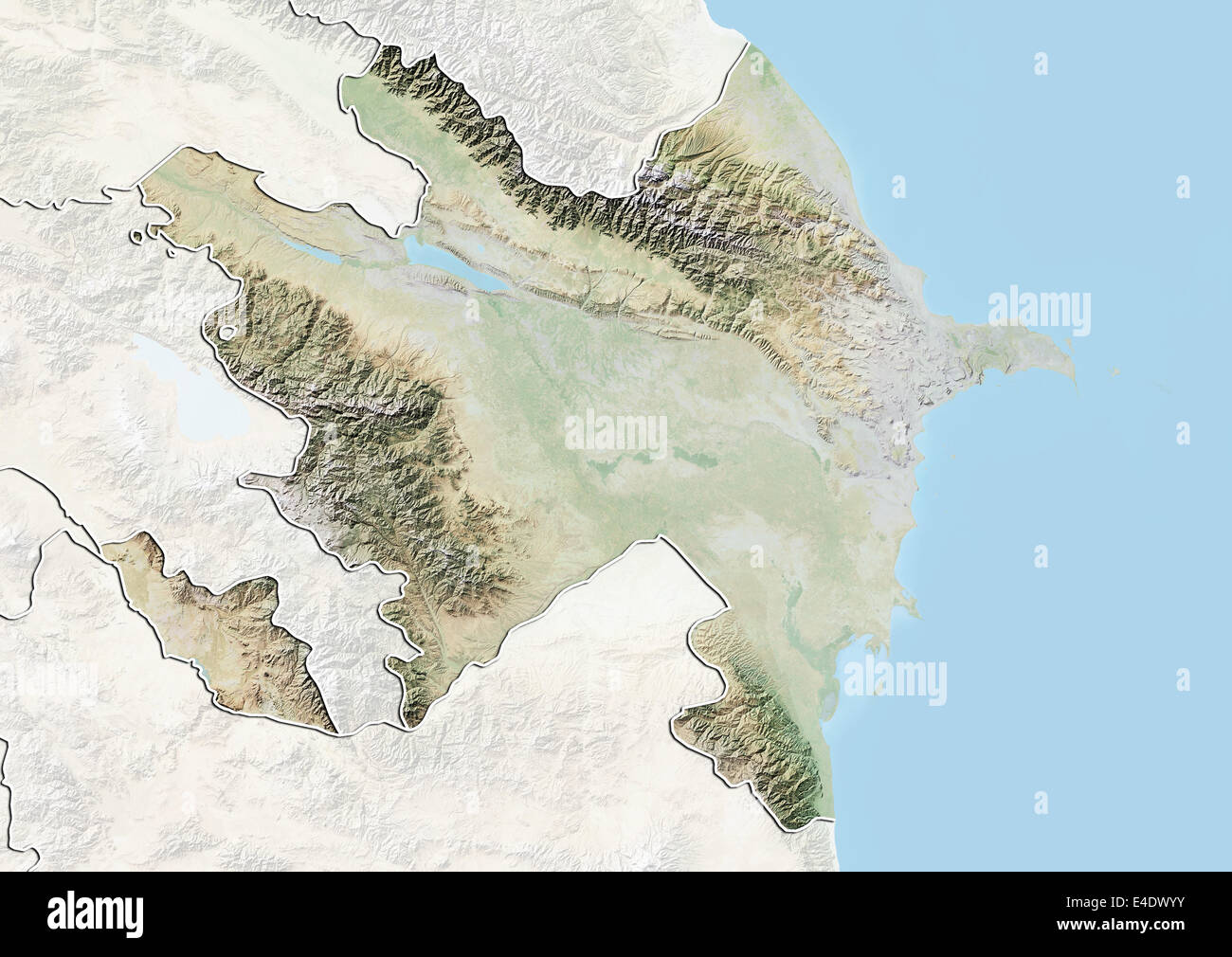 Map satellite geography azerbaijan hi-res stock photography and images ...