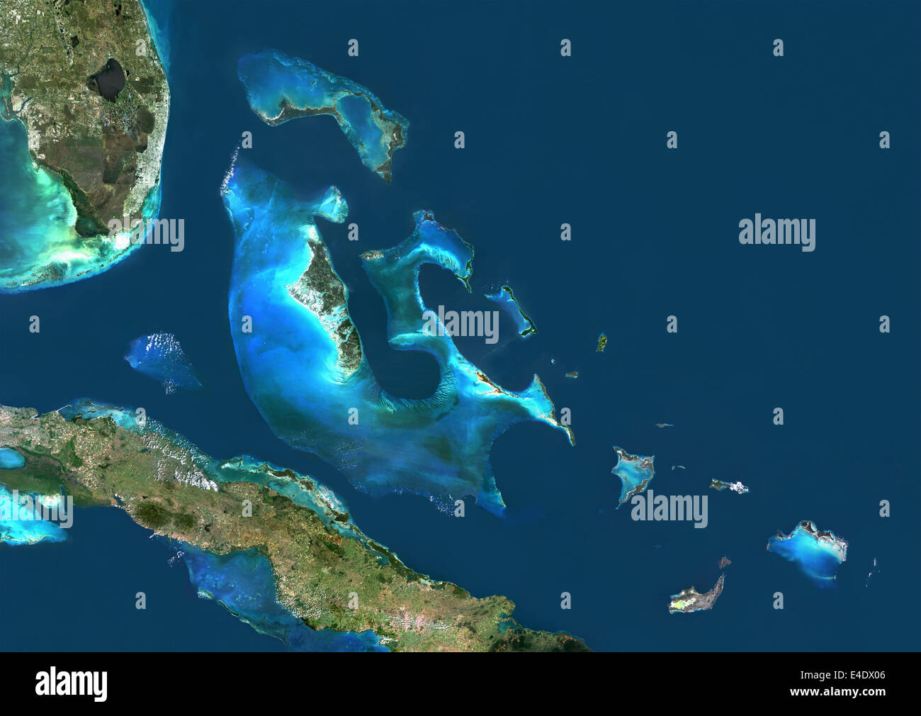 Satellite image nassau bahamas hi-res stock photography and images - Alamy