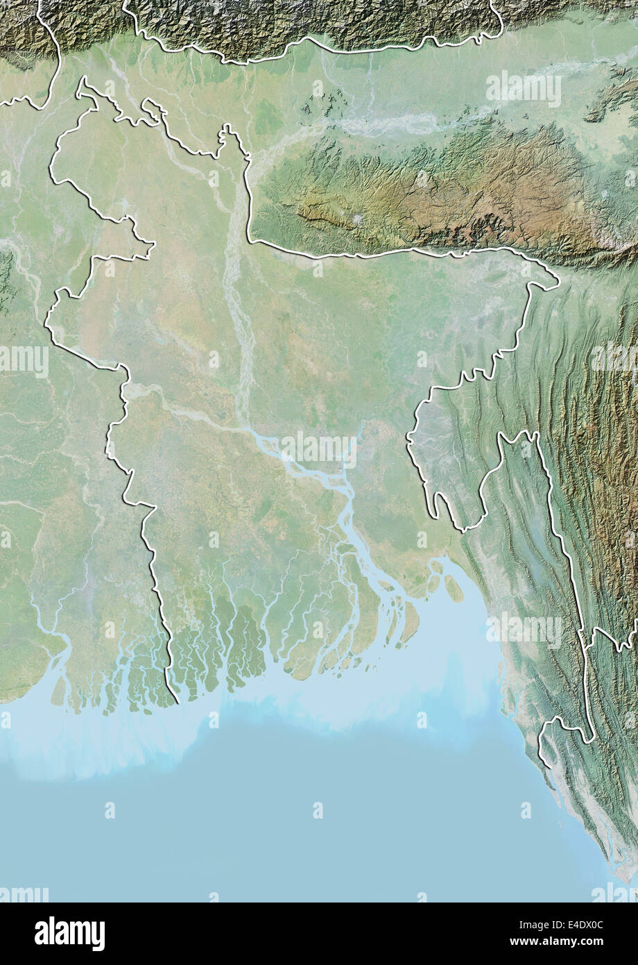 Bangladesh aerial view map hi-res stock photography and images - Alamy