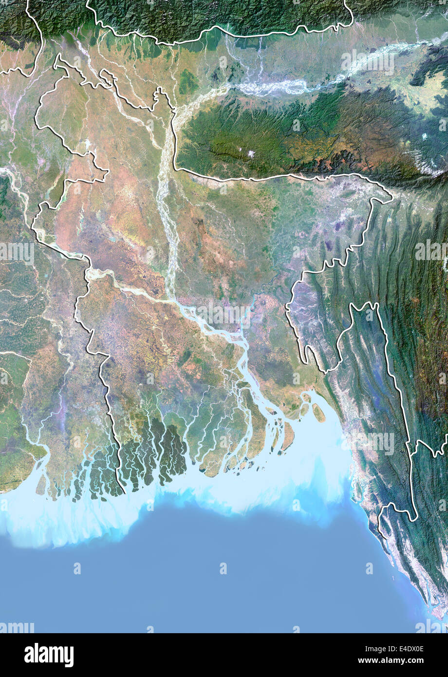 Bangladesh map satellite geography hi-res stock photography and images ...
